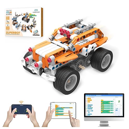 STEM Coding Robot Kits for Kids Ages 6+, 26-in-1 Educational Programmable Scratch Coding ...