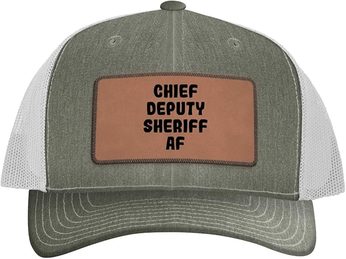 Amazon.com: Chief Deputy Sheriff AF - Leather Dark Brown Patch Engraved ...