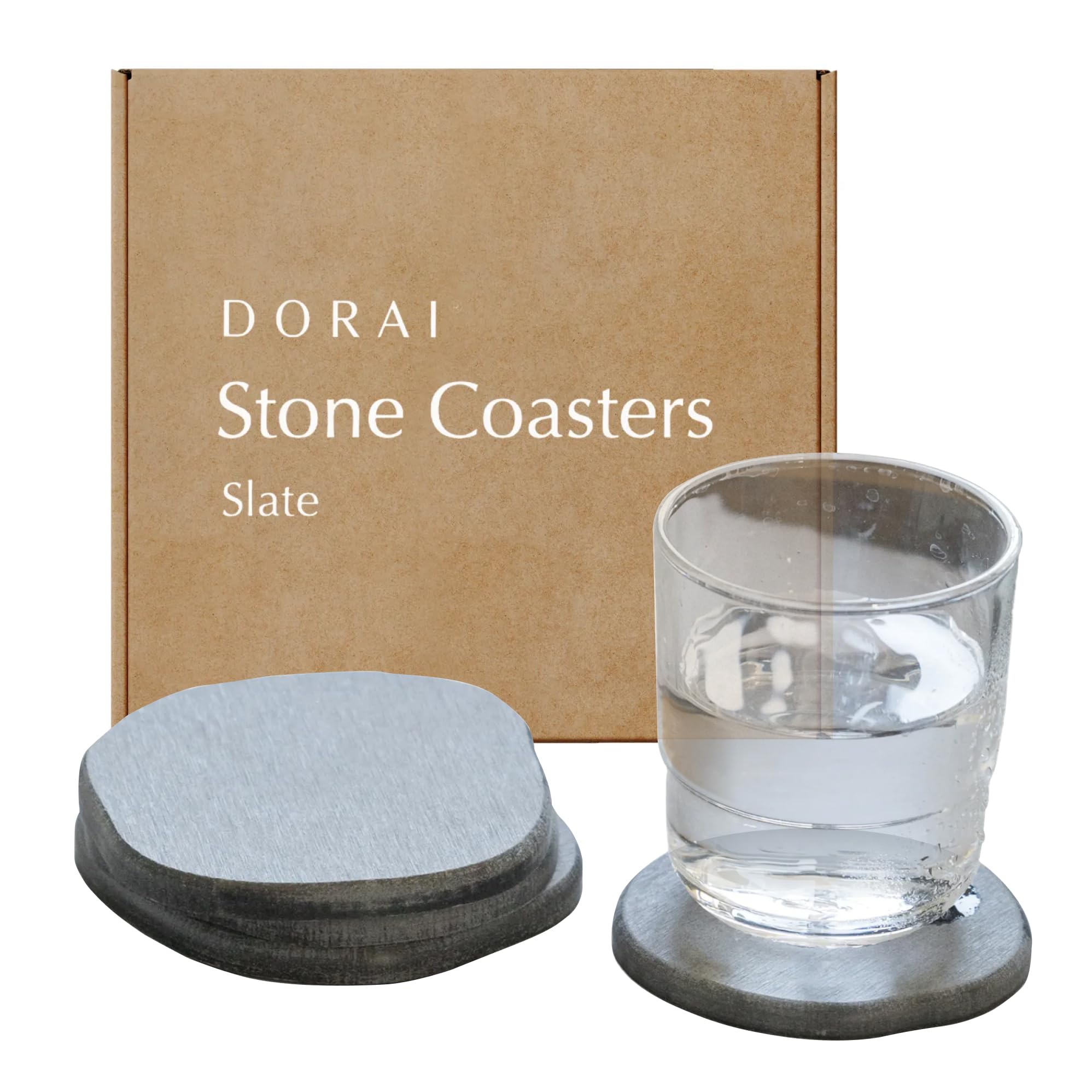 Mua DORAI Home Stone Coaster Set - 4 Stone Coasters with Absorbent ...
