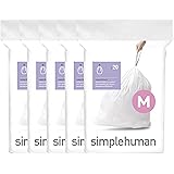 Amazon.com: simplehuman Code A Custom Fit Drawstring Trash Bags in ...