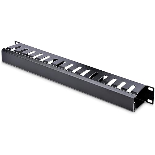 StarTech.com Horizontal 1U Server Rack Cable Management Finger Duct w ...