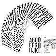 Amazon.com: Black Letter Stickers, 2 Inch Large Alphabet Numbers ...