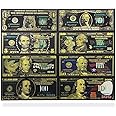 Amazon.com: YIQILAFADA Black Dollar Bills, 1 2 5 20 50 100 Dollar ...