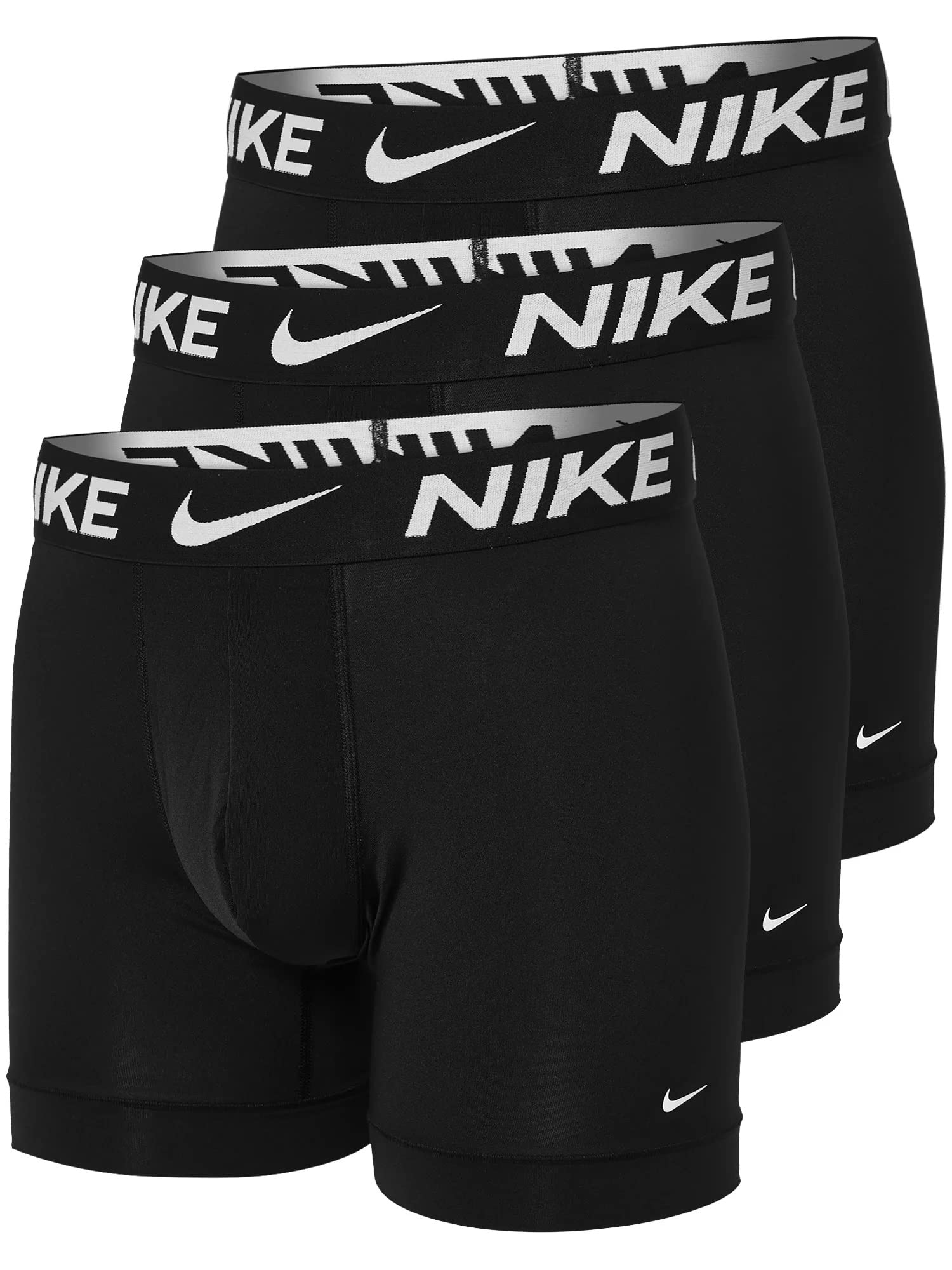 Nike Men`s Dri-FIT Essential Micro Boxer Briefs 3 Pack (B(KE1157-001)/W ...