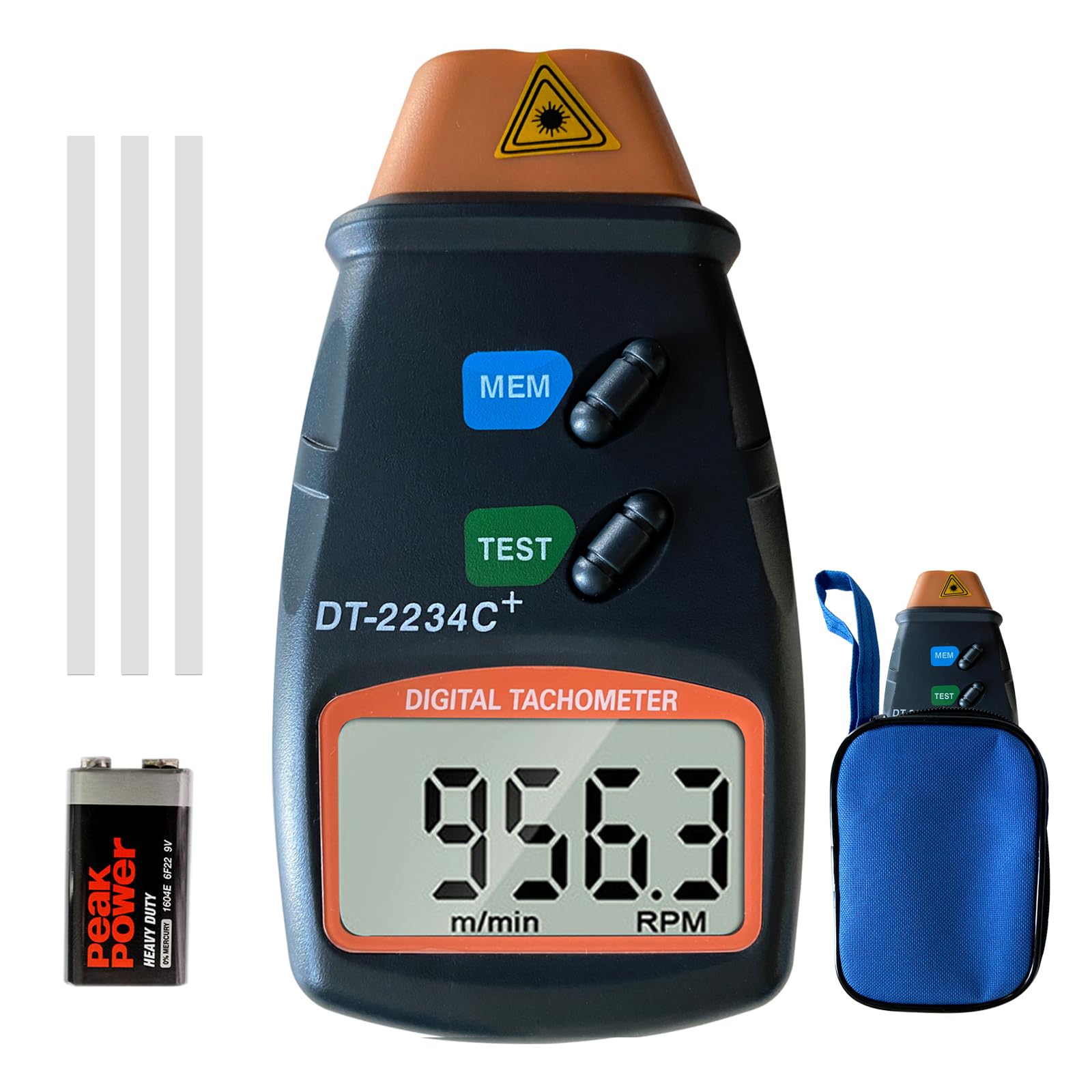 Digital Laser Photo Tachometer Gauce for car,Wheels,Engines,Non Contact ...