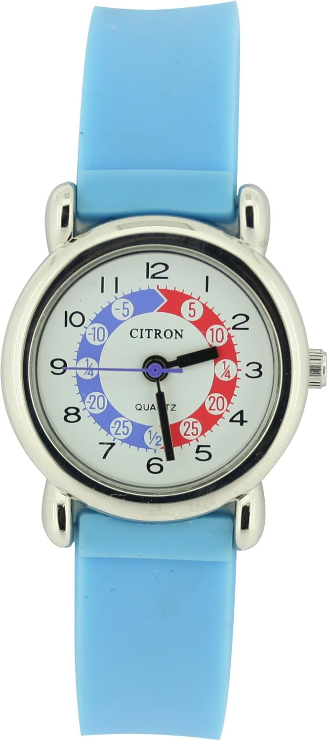 Citron Kids Time Teacher Watch With Blue Rubber Strap: Amazon.co.uk ...