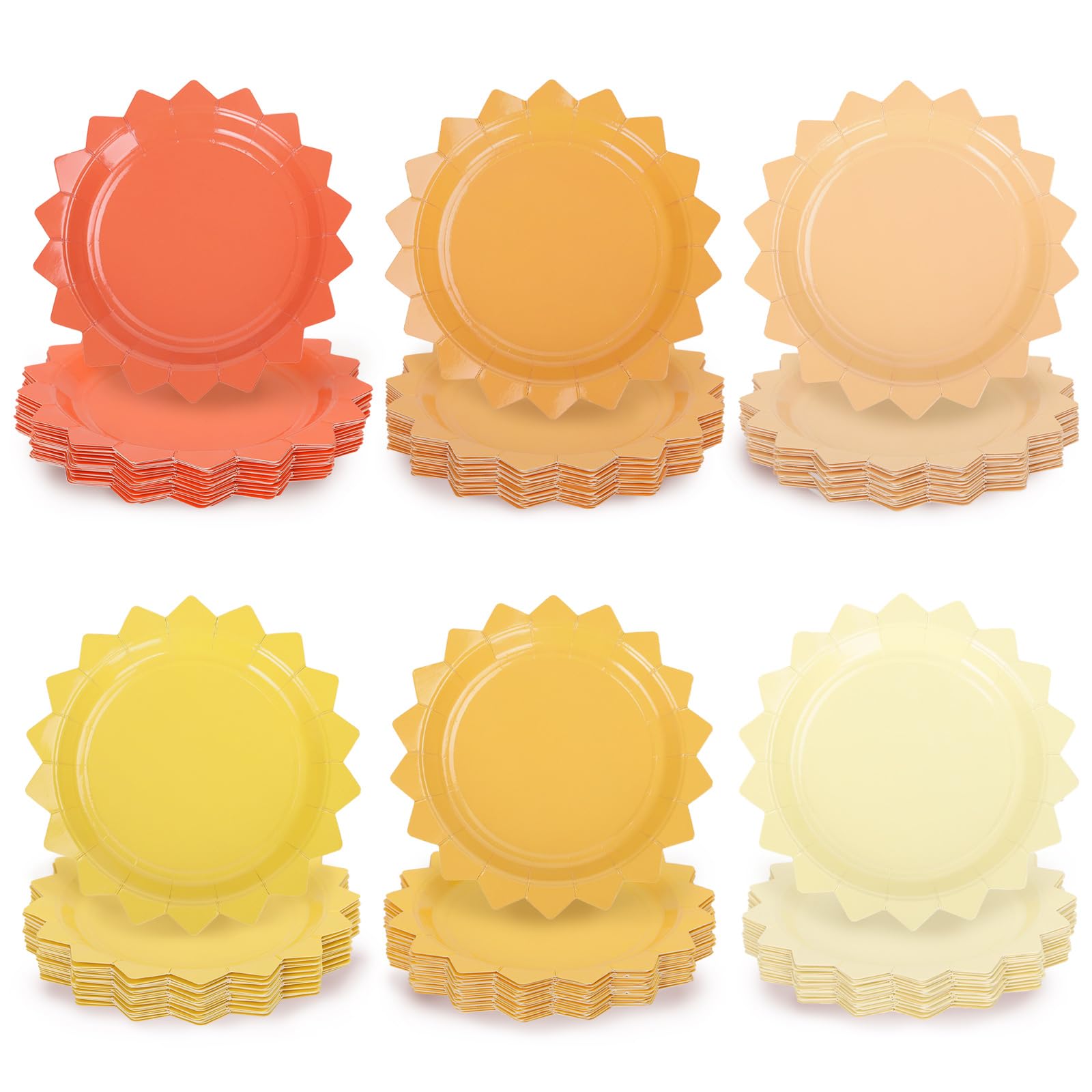 Whaline 90Pcs Boho Sun Paper Plates First Trip Around The Sun ...