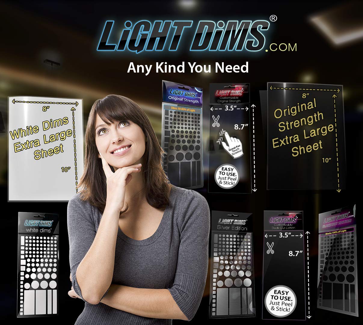 LightDims White Dims Dimming/Softening Sheets for Harsh LED Lights ...