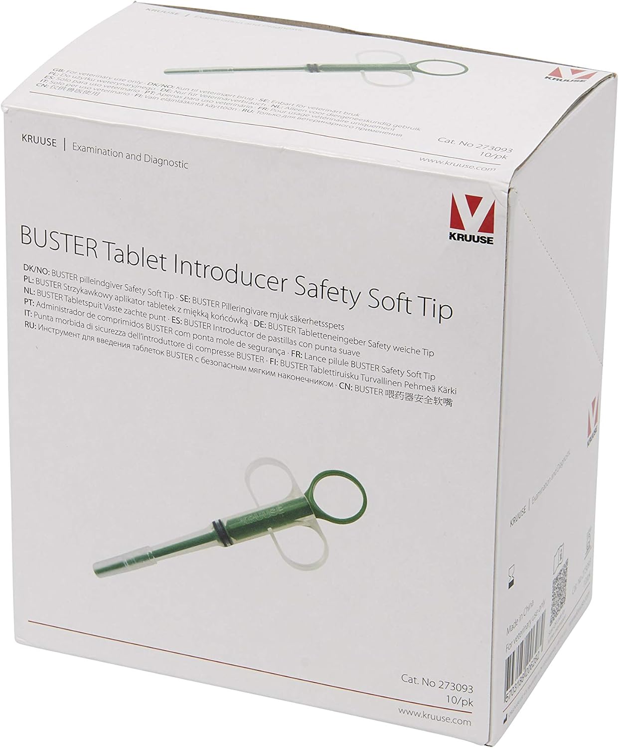 Kruuse Buster Pet Pill/Tablet Syringe 10 x introducer with Safety Soft ...