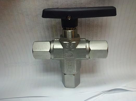 Parker 4F-B6XJ-SSP Three-Way Ball Valve B Series 1/4 FNPT PTFE/SS ...