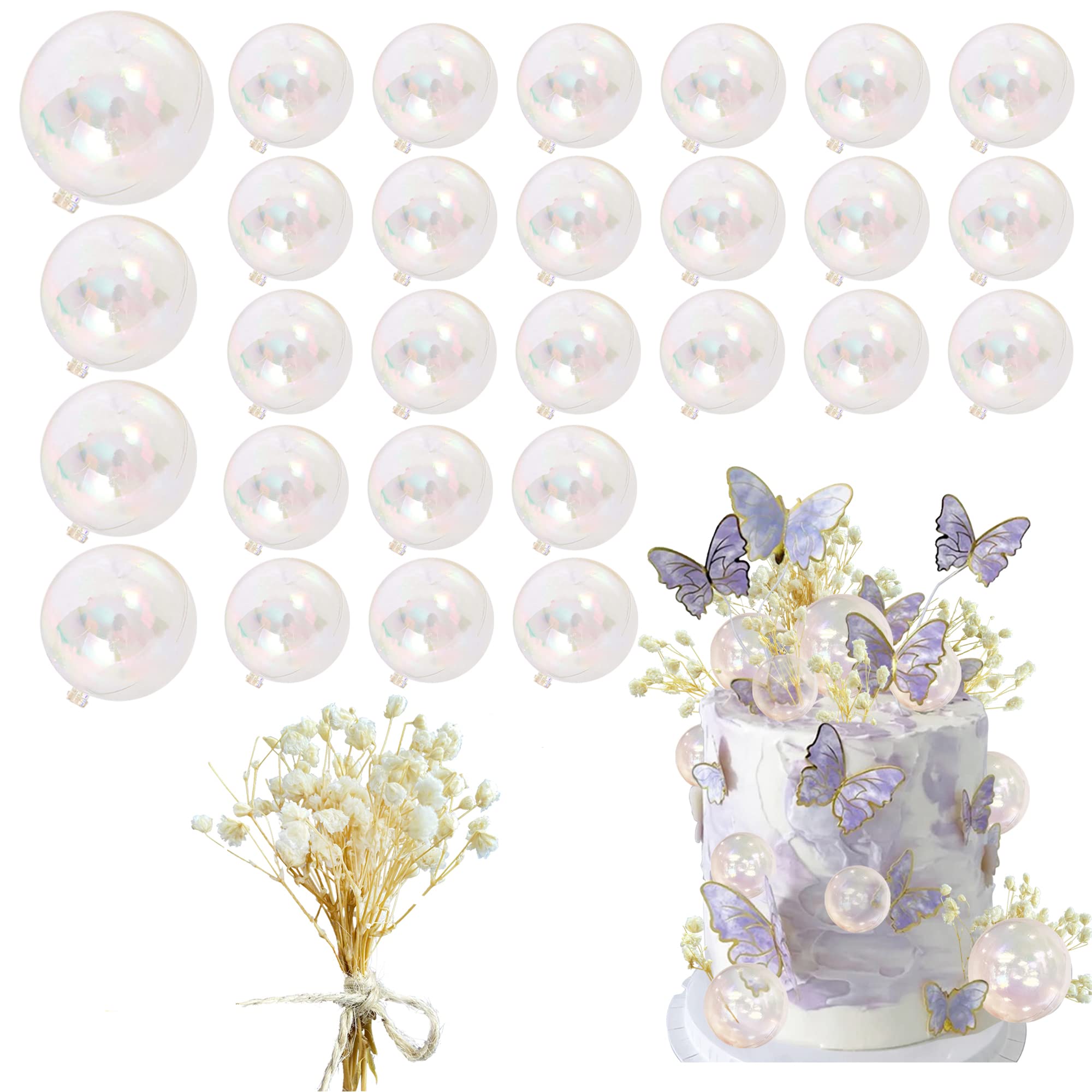 Mua 30 PCS Mini Balls Cake Topper DIY Cake Insert Topper Acrylic Cake ...