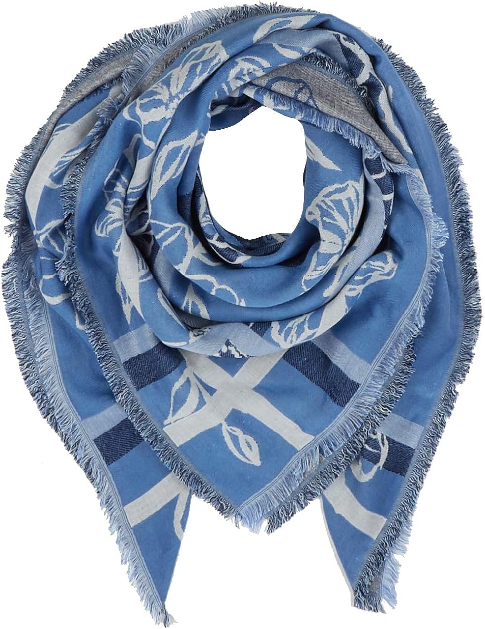 TOM TAILOR Damen Jacquard Winter-Schal, Blau (15497), ONESIZE: Amazon.de: Bekleidung