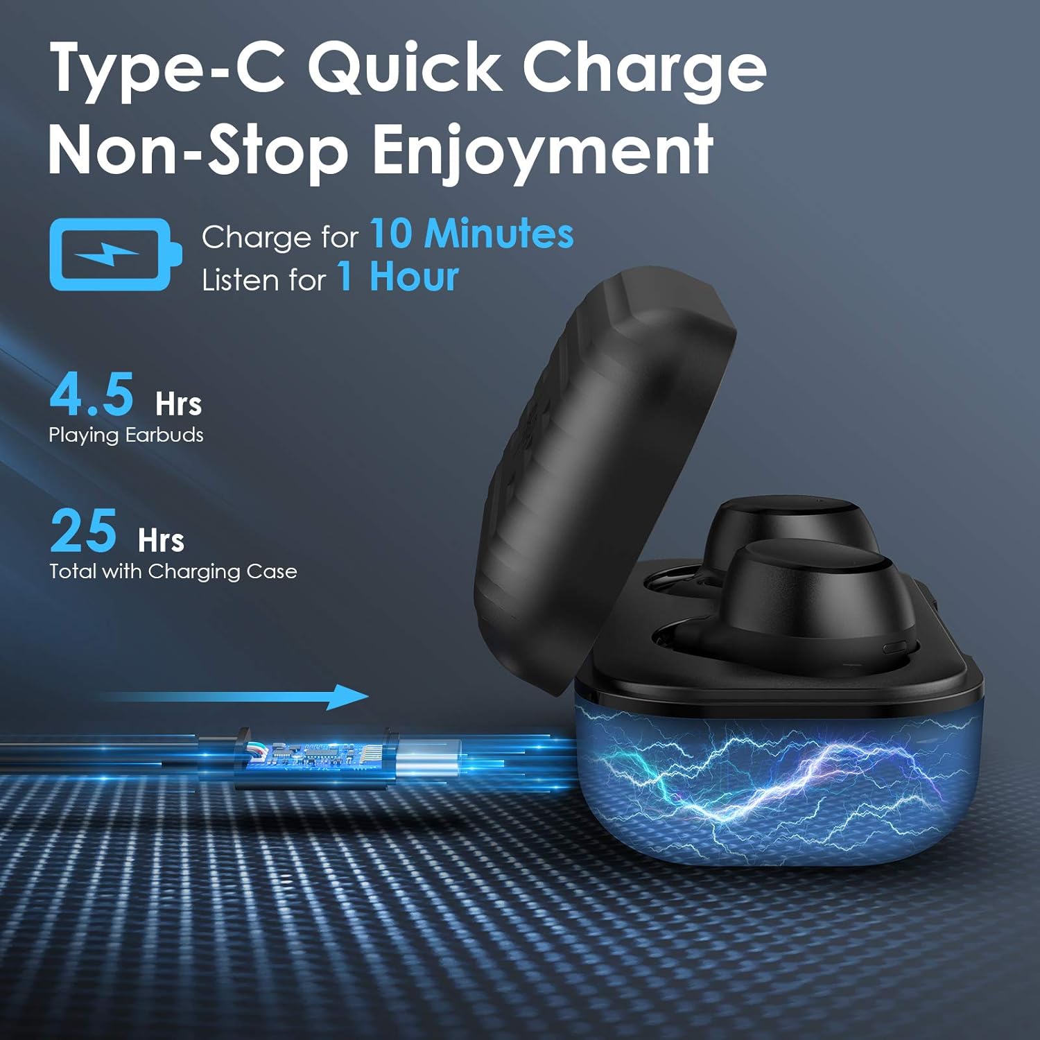 HolyHigh AEA04 cuffie bluetooth 5.0 nere - Prodotti HIgh tech