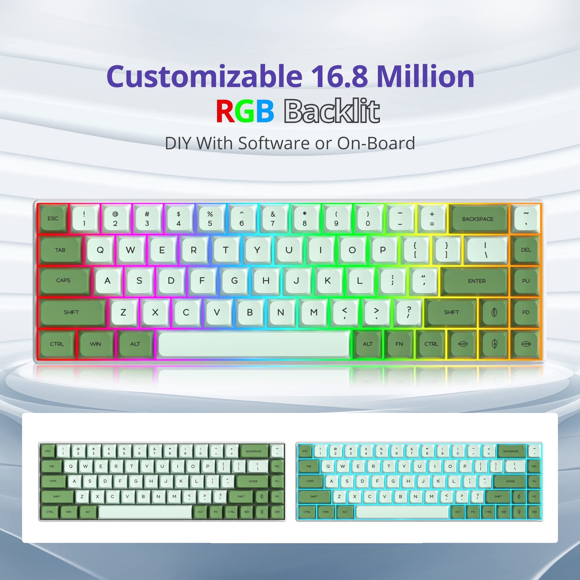 Mua Owpkeenthy Wired 65% Percent Mechanical Gaming Keyboard Creamy ...