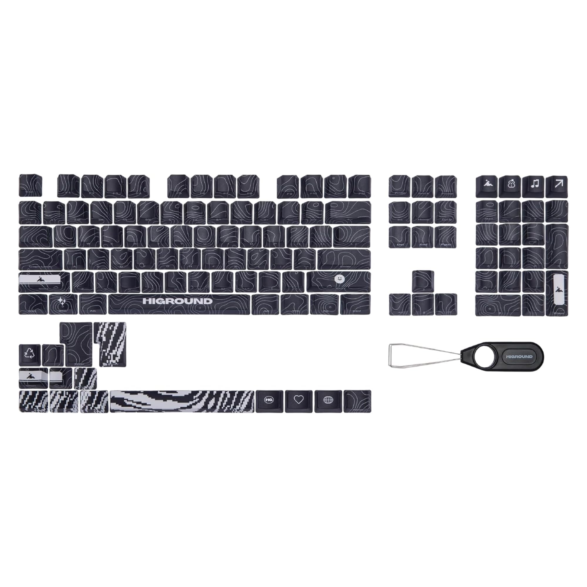 Mua Higround BLACKICE Topograph PBT Dye Sub Keycaps for Mechanical ...