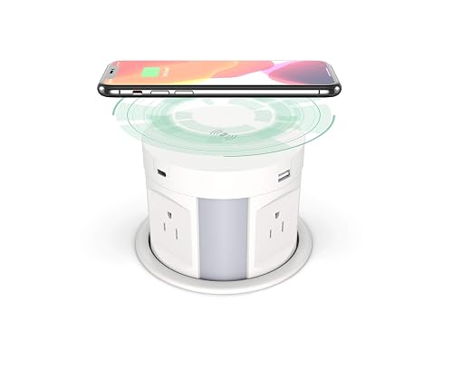 XBA Automatic Pop up Outlet for Countertop Retractable Hidden Recessed ...