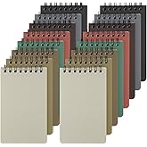 Amazon.com : EOOUT 12 Pack Small Spiral Notebook Pocket Notebooks Memo ...