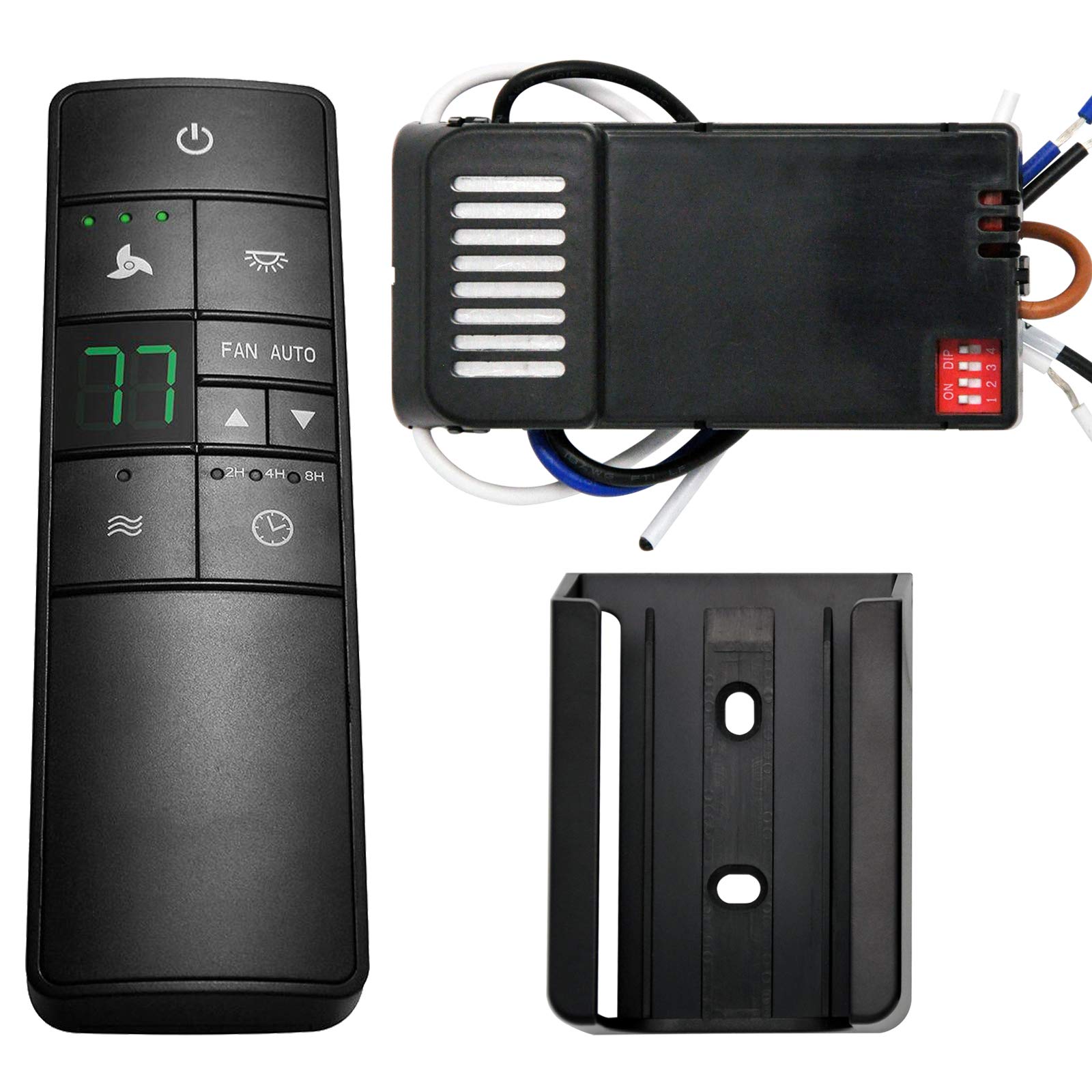 Universal Thermostatic Ceiling Fan Remote Control Kit with Holder for ...