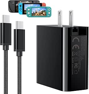Amazon.com: USB C Charger for Steam Deck, 65W 45W Fast Charger PD Power Adapter with Foldable ...