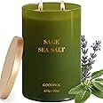 Amazon.com: Goodpick Scented Candles, Sea Salt Sage Candles for Cleansing House, 22oz Soy Candle ...