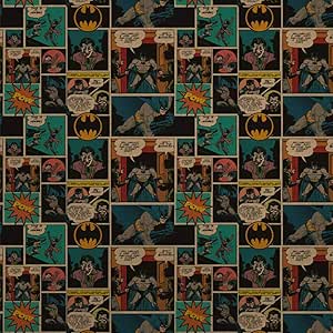 Amazon.com: GRAPHICS & MORE Batman Comic Pattern Premium Kraft Roll ...