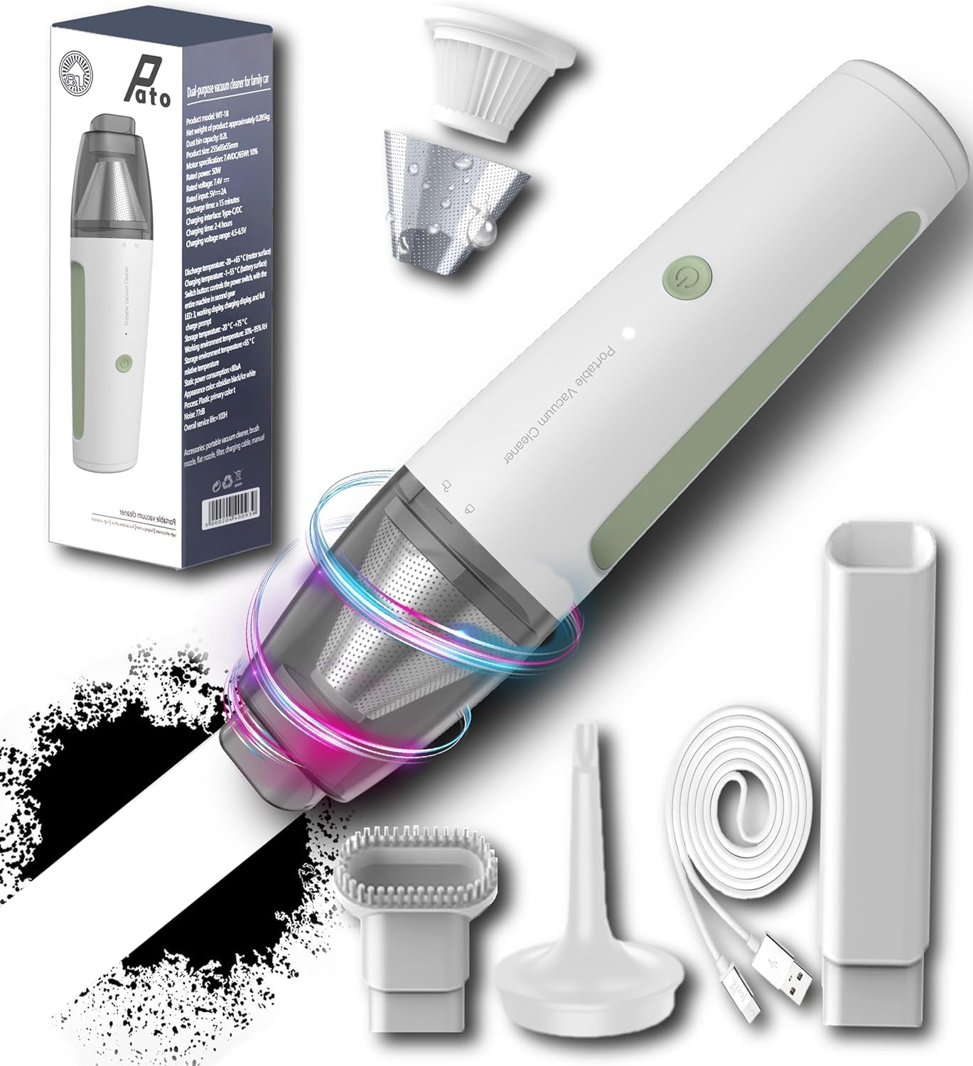 Mua PATO Cordless Handheld Vacuum Cleaner, Mini Car Vacuum with ...