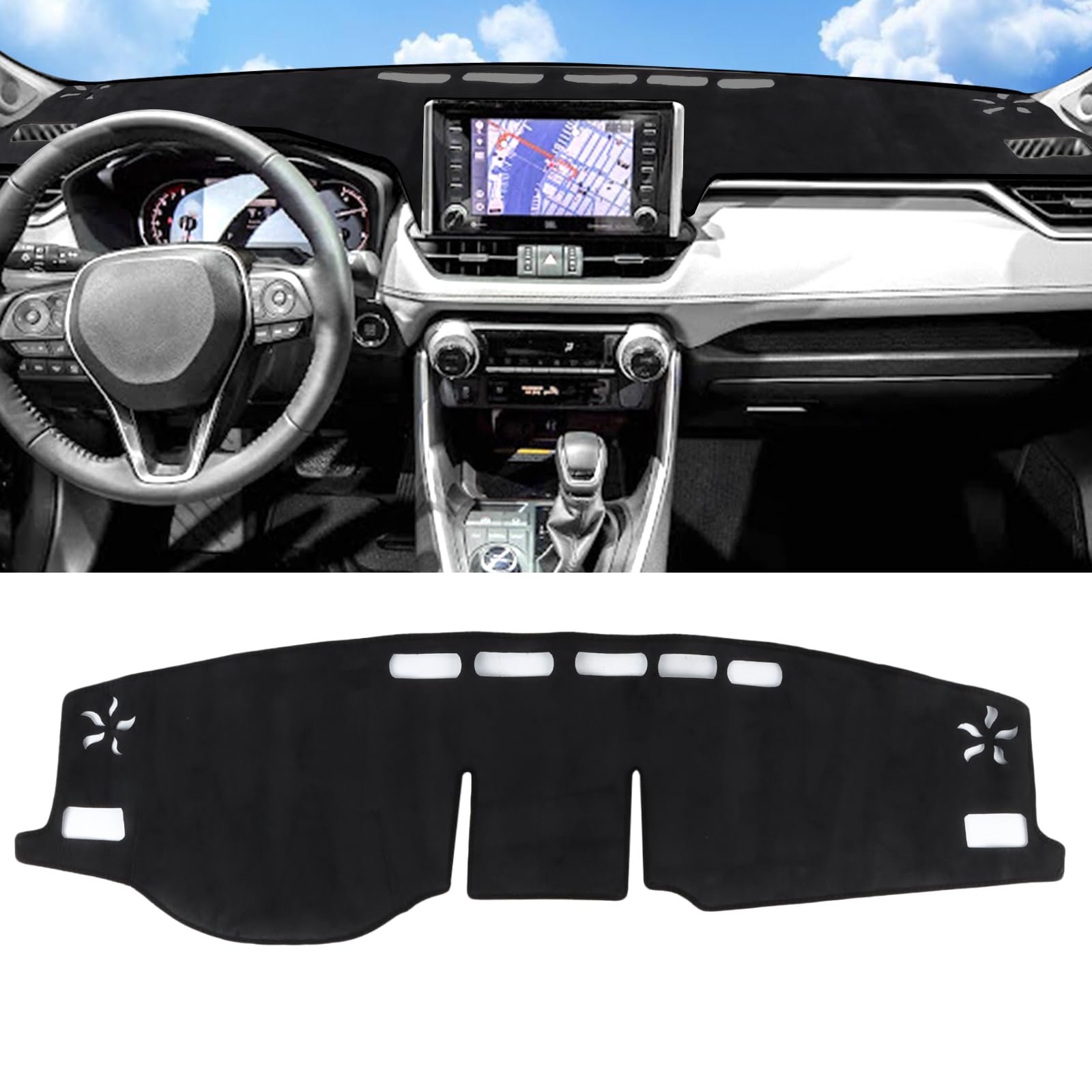 SleYuYir Car Dashboard Cover - Dash Mat Dashboard Cover Compatible with ...