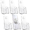 Amazon.com: 6 Pack Clear Brochure Holder Wall Mount - Pamphlet Display ...