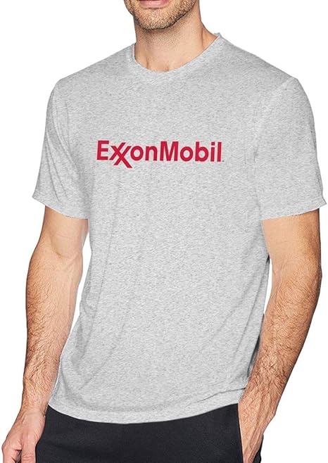 YGYP Man Casual Exxon-Mobile-Logo Rundhals-T-Shirts: Amazon.de: Bekleidung