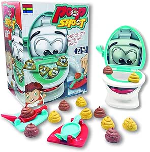 Amazon.com: Red Stars Family Poop Shoot The Toilet Creative Toy for 4 ...