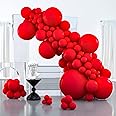 Amazon.com: PartyWoo Red Balloons, 127 pcs Matte Red Balloons Different ...