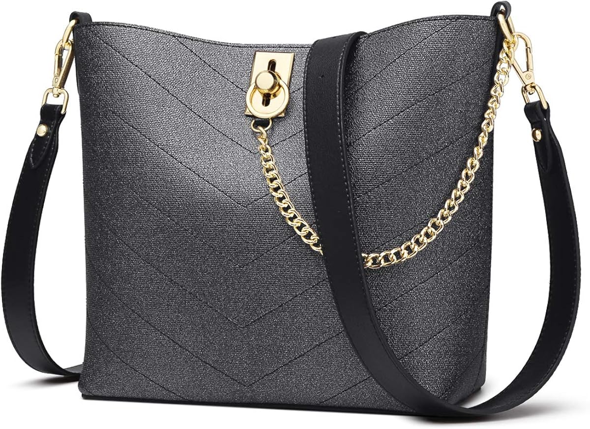 FOXER Leather Crossbody Bags for Women, Genuine Leather 2 PCS Ladies ...