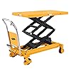 APOLLO Lift Table Cart Manual Double Scissor Lift Table Hydraulic Cart ...