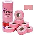 Amazon.com : Perco 1 Line Pink Labels - 1 Sleeve, 8,000 Blank Pricing ...