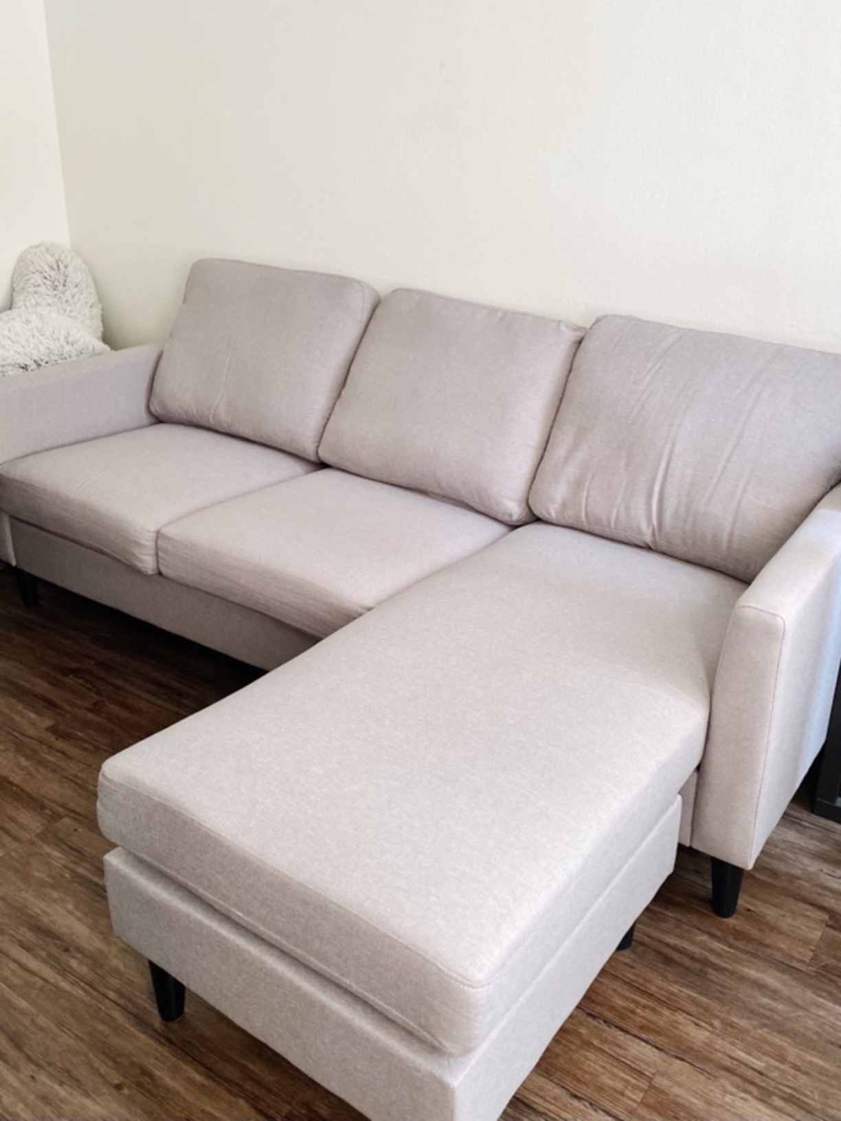 $53/mo - Finance Mr. Kate Winston Sofa Sectional, Light Gray Linen | Buy Now, Pay Later