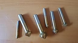 Fortag 6 tlg 3 Flute 90° Kegelsenker Satz Titan-beschichtet ...