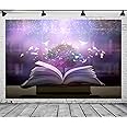 Amazon.com : CORFOTO 7x5ft Fabric Christian Backdrop Open Holy Bible Purple Sky Peace Doves ...