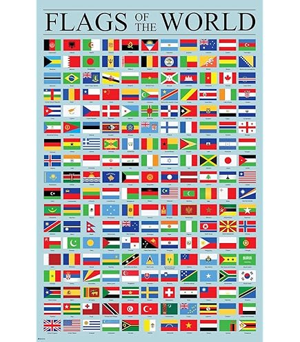 Flags Of Asia New World Travel Poster World Flags With