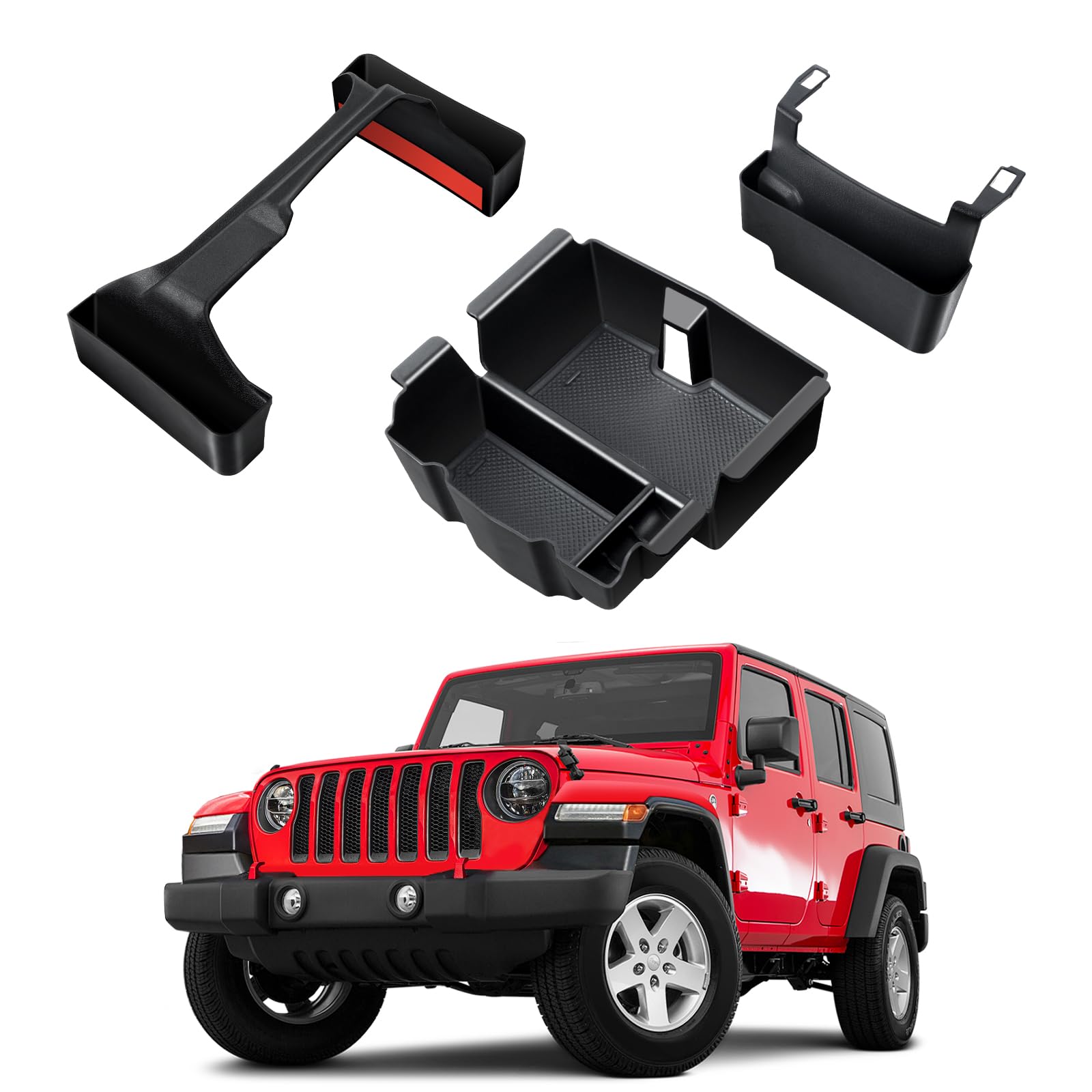 BANKKY 3PCS Center Console Organizer for 2025 2024 2023-2018 Jeep ...