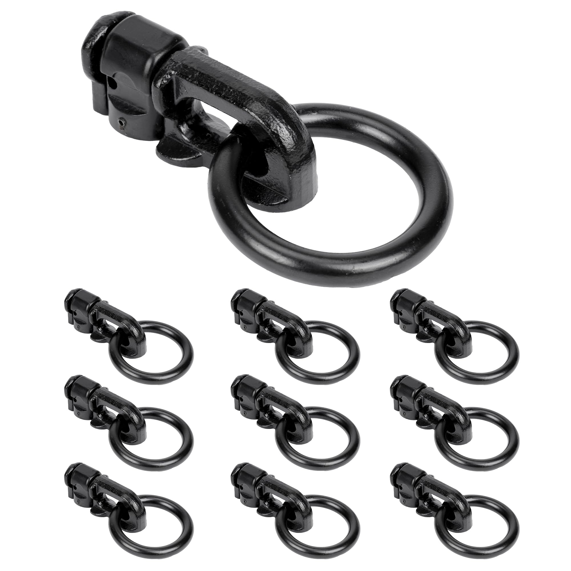 lukar 10 Pack L Track Tie Down O Ring L Track Accessories Black L Track ...
