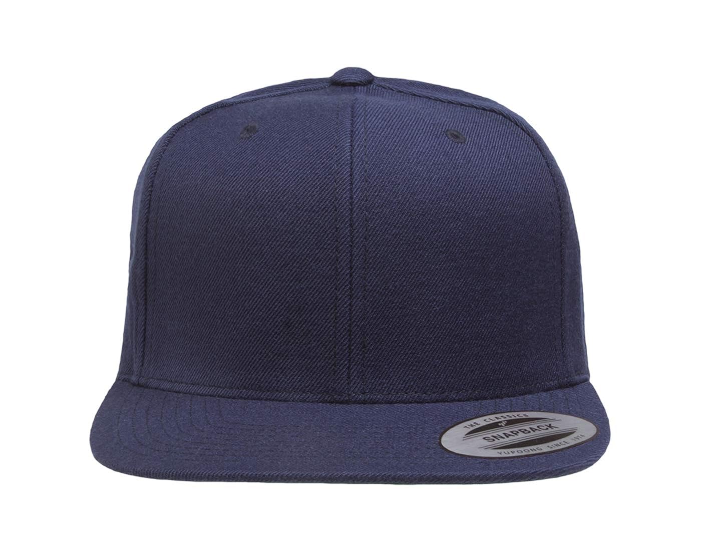 Flexfit Unisex Yupoong Premium Classic Snapback Cap (6089M-Navy-One ...