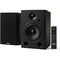 Amazon.com: NEUMI BS5P 75-Watt Powered Bookshelf Speakers, Bluetooth ...