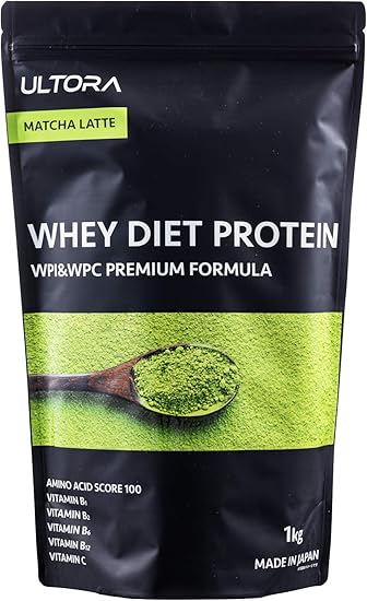 Amazon | ULTORA(ウルトラ) ホエイ ダイエット プロテイン 1kg (国産) (抹茶ラテ) | ULTORA | ホエイプロテイン