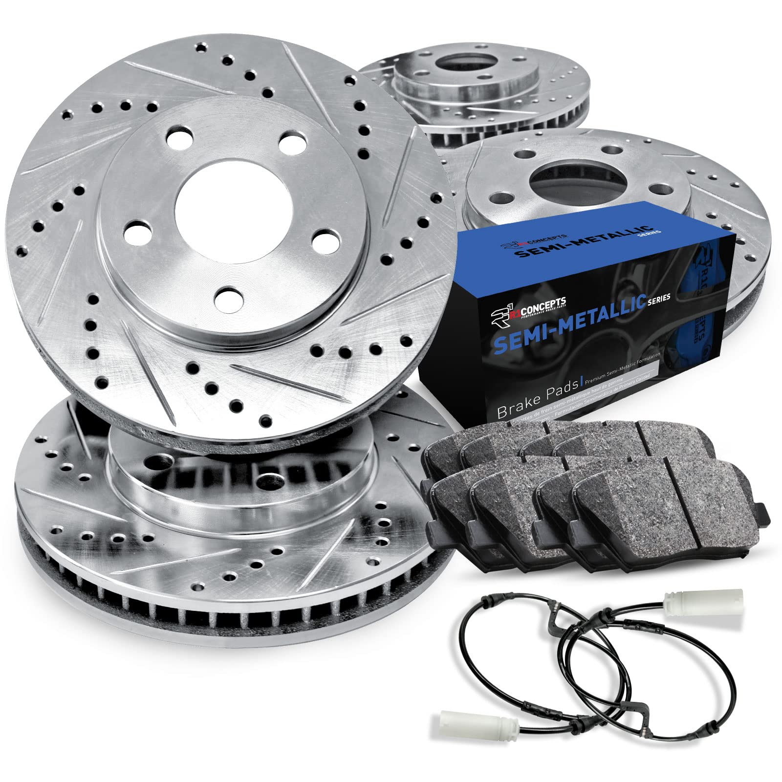 R1 Concepts Front Rear Brakes and Rotors Kit |Front Rear Brake Pads| Brake Rotors and Pads ...