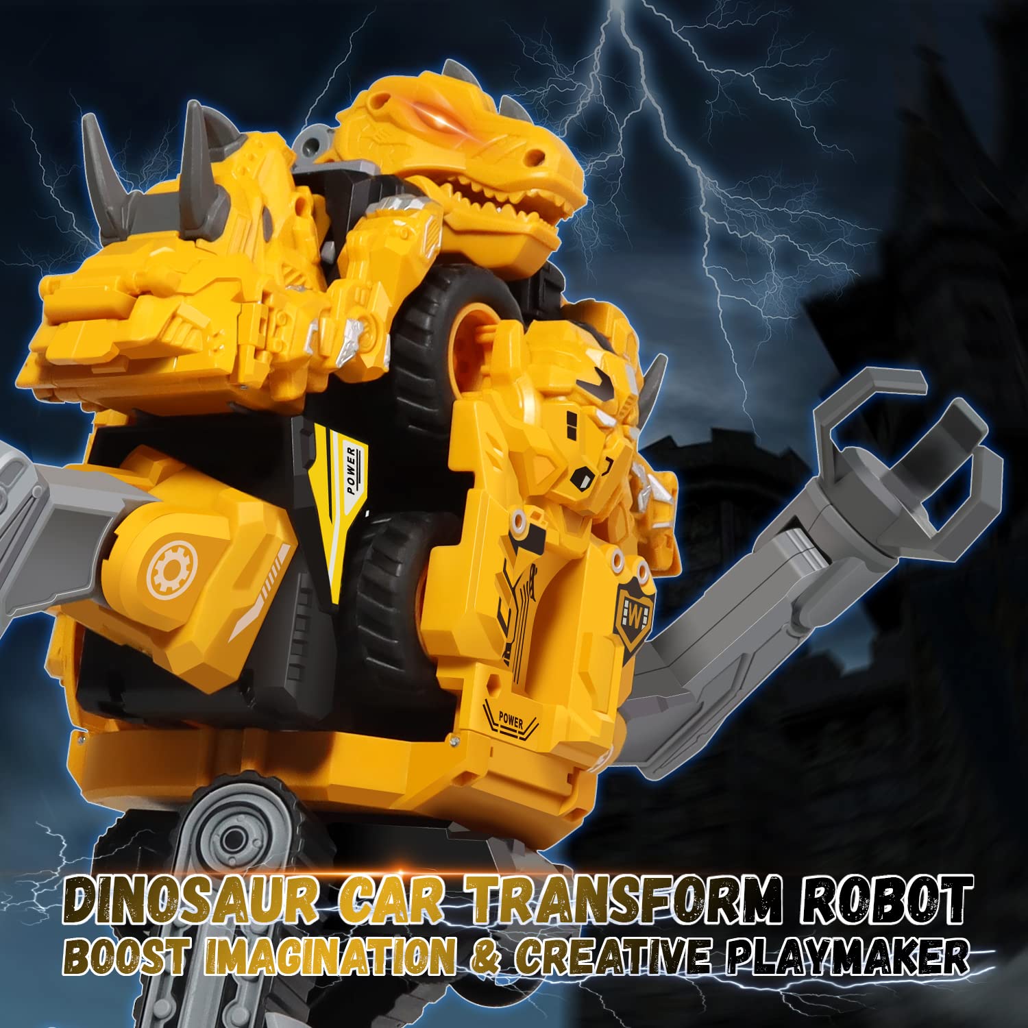 Mua Dinosaur Transformer Toys, 5 in 1 Robots Construction Vehicles Set ...