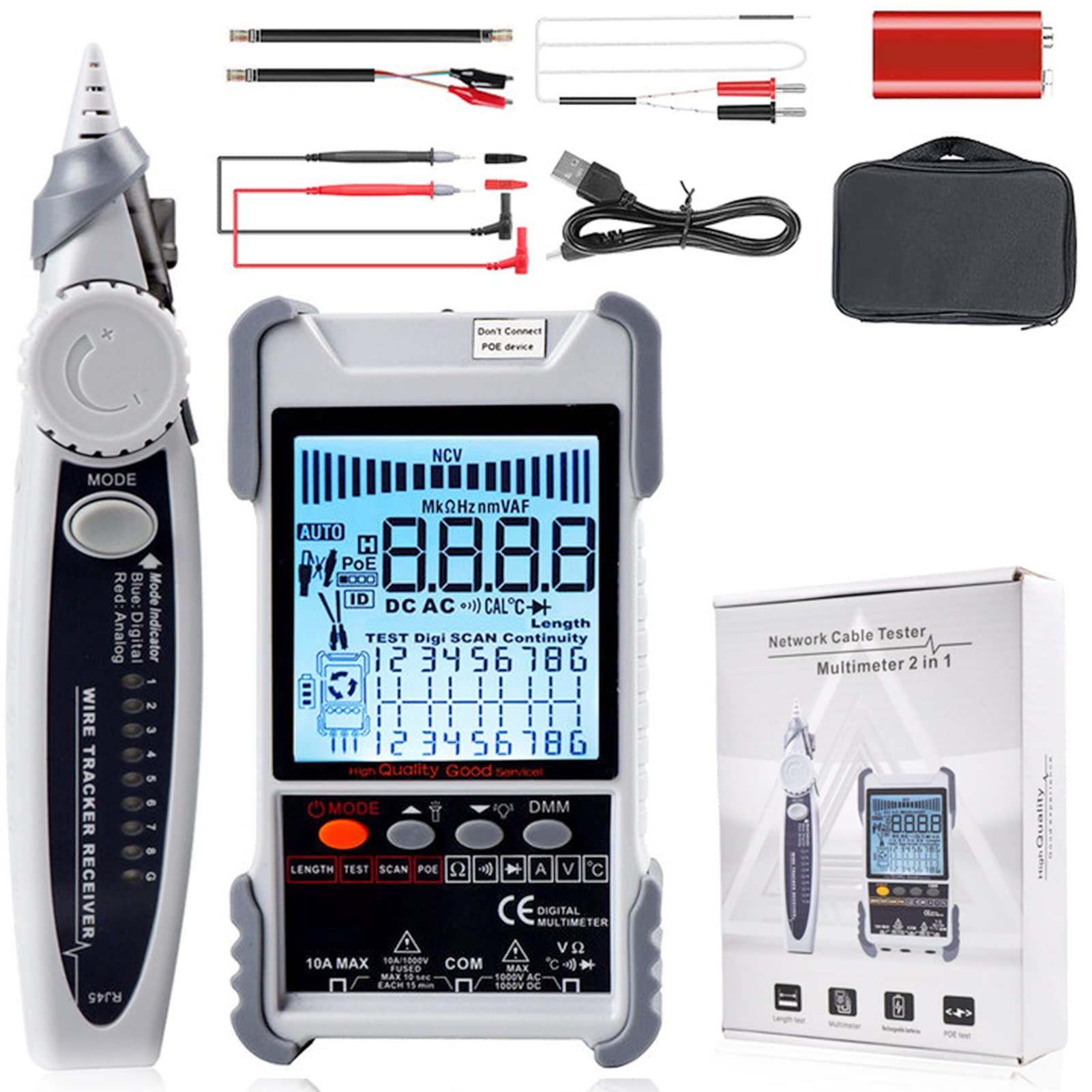 Mua 2in1 Network Cable Tester & Multimeter, Multifunction Ethernet ...