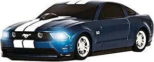Amazon.com: Road Mice Ford Mustang Gt Wired Mouse - Blue/White Stripes ...