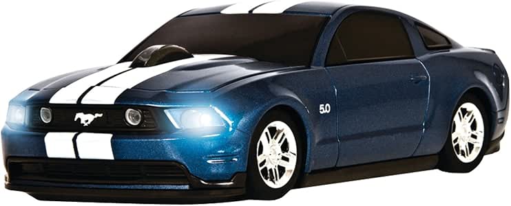 Amazon.com: Road Mice Ford Mustang Gt Wired Mouse - Blue/White Stripes ...