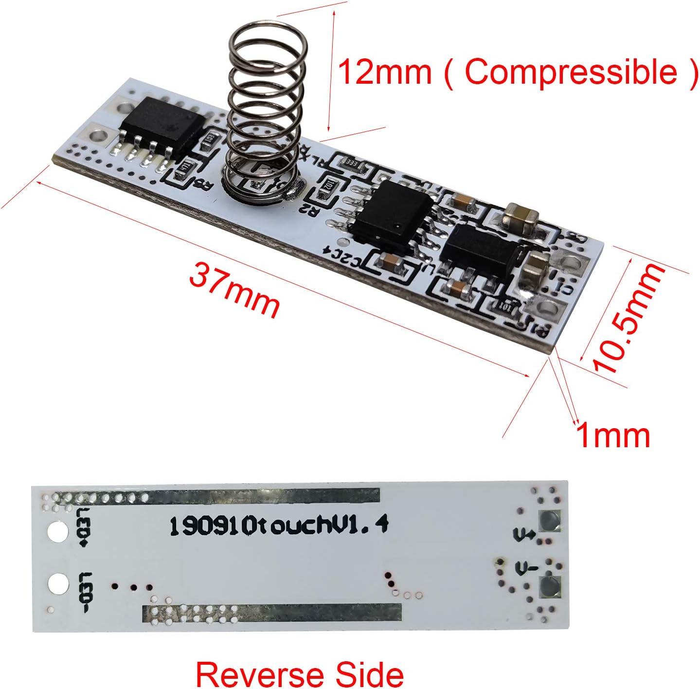 IKSACE 2pieces Capacitive Touch Sensor Switch Module 3.7 to 12V Coil ...