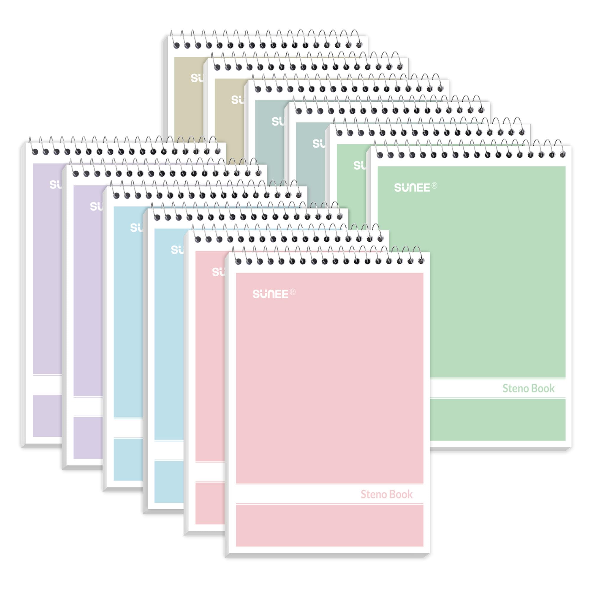 Mua SUNEE 12 Pack Steno Pads 6x9, Gregg Rule, 60 Sheets, 6 Assorted ...